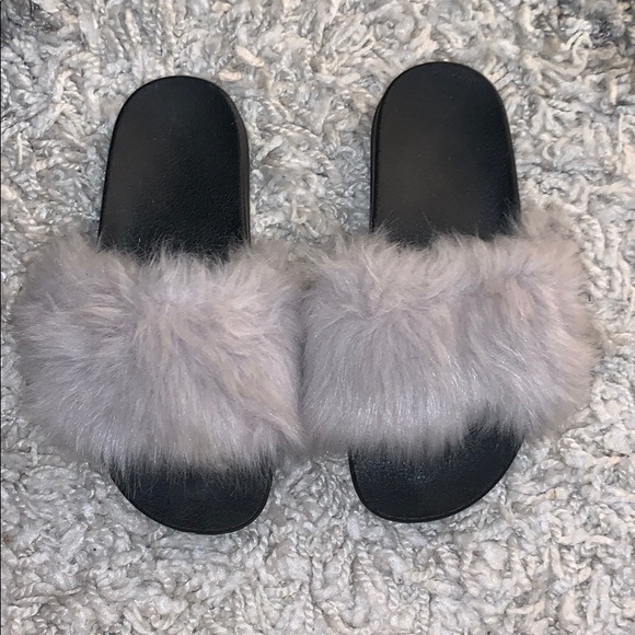 Shoes | Fuzzy Slides | Poshmark